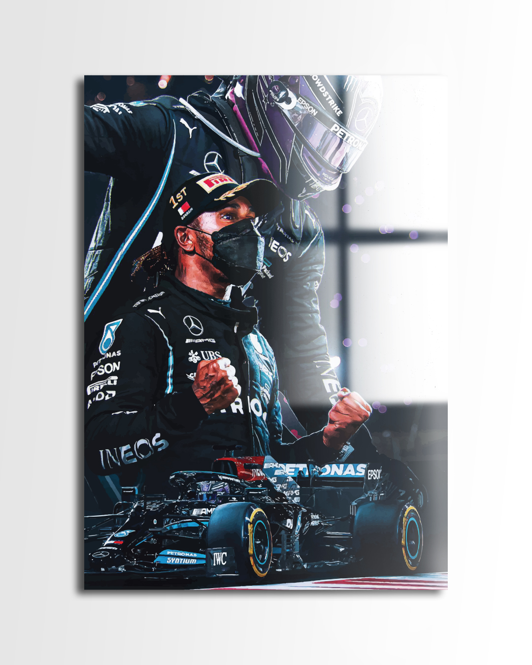 Lewis Hamilton Black Arrow- Acrylic Glass – JJ Prints