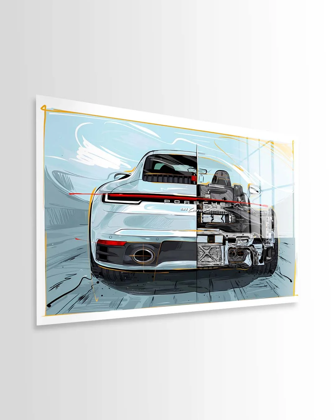 Porsche 992 Cutaway – Acrylic Glass – JJ Prints