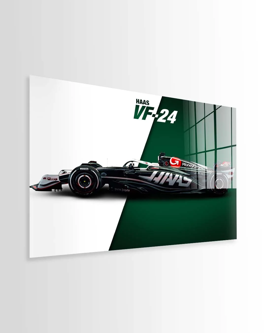 Haas VF-24 2024 F1 Car – Acrylic Glass – JJ Prints