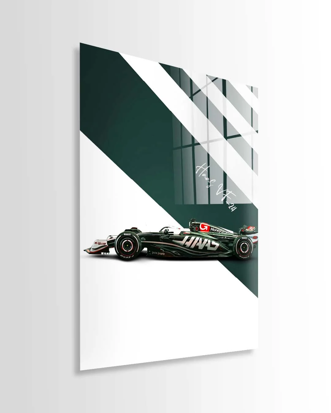 Haas VF24 2024 F1 Car – Acrylic Glass – JJ Prints