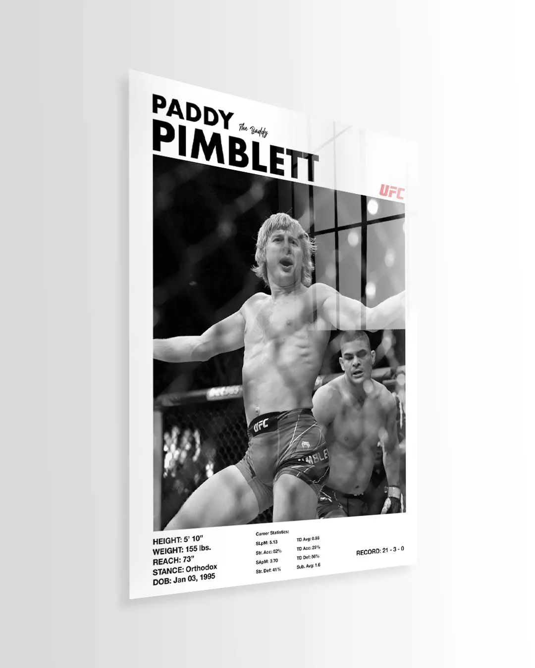Paddy Pimblett – Acrylic Glass – JJ Prints